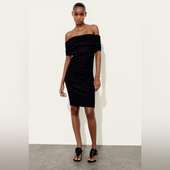 Zara | Dresses | Nwt Zara Off The Shoulder Dress | Poshmark